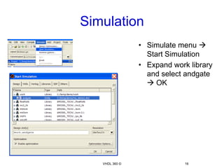Simulation using model sim | PPTX | Programming Languages | Computing