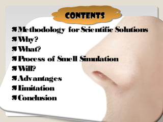 Smell Simulation...A technology that can smell | PPT