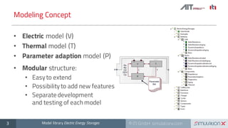 SimulationX model library: Electric Energy Storages | PDF