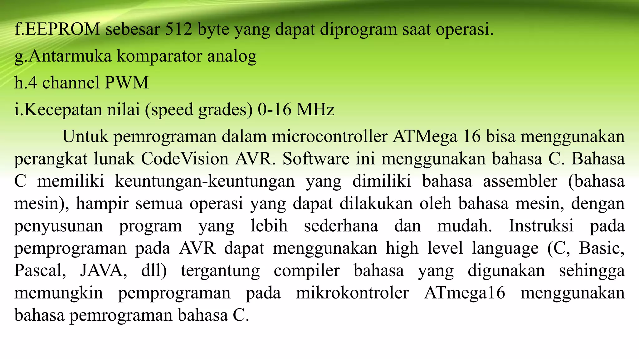 Simulator trafic light dengan mikrokontroller atmega16 | PPTX