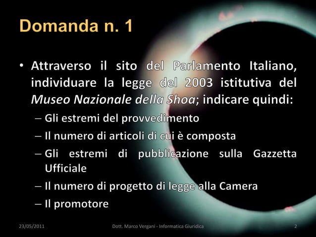 1° Simulazione Prova Finale | PPTX