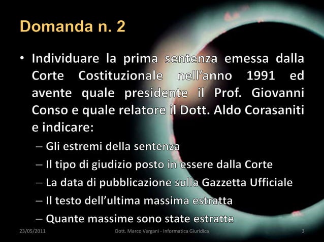 1° Simulazione Prova Finale | PPTX