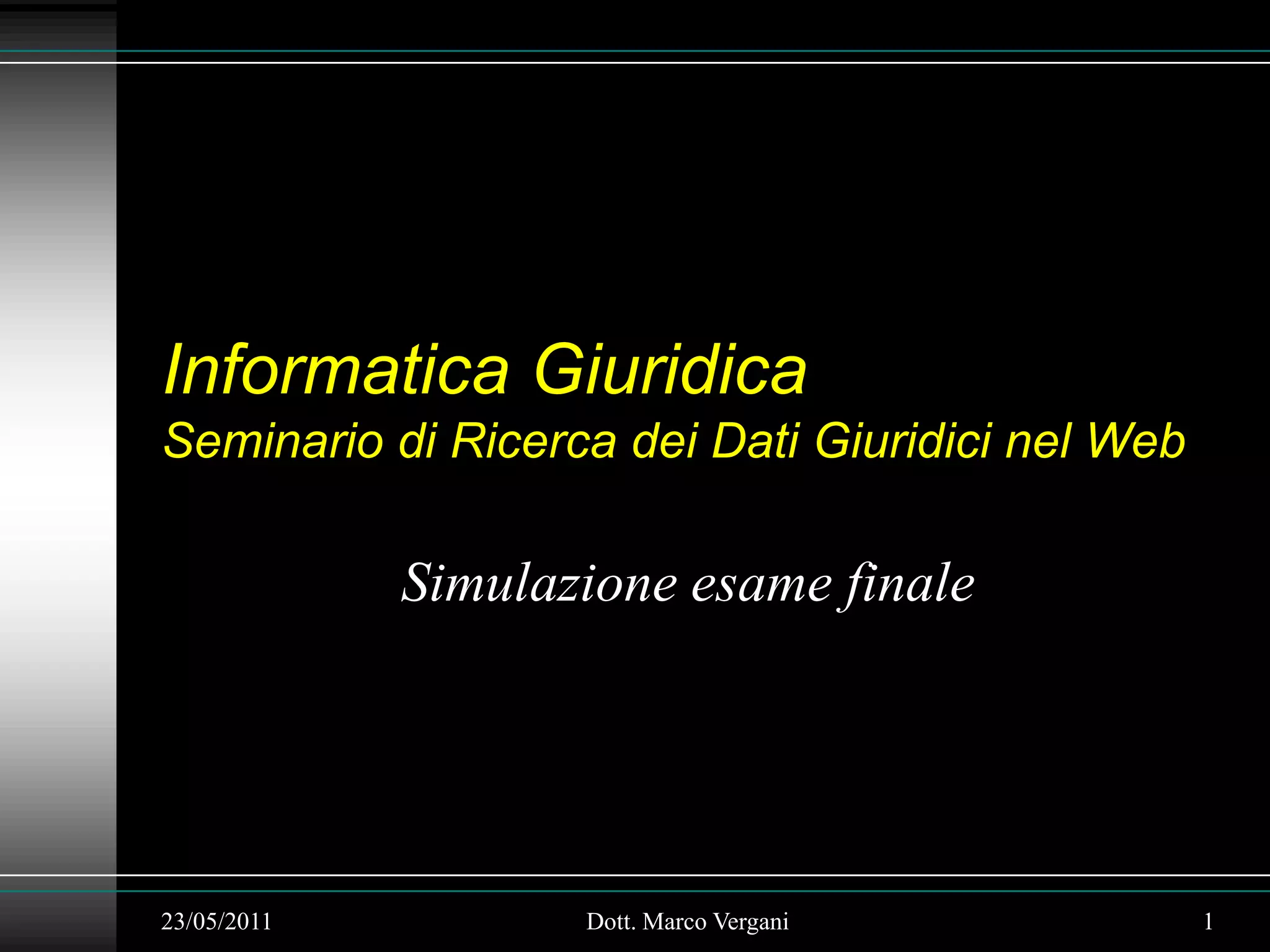 2* simulazione prova finale | PPTX