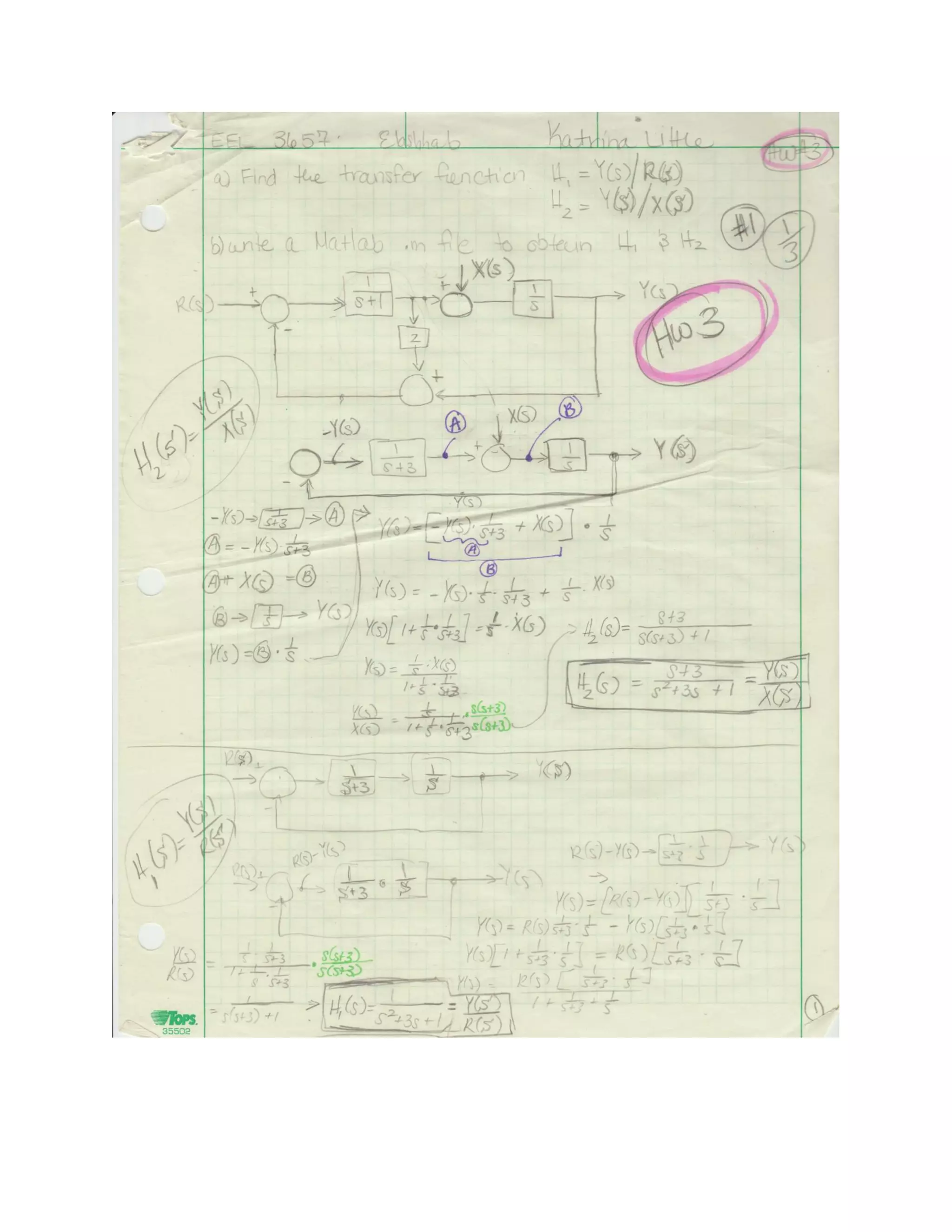 MATLAB / Simulink HW for Linear Control Systems | PDF MATLAB / Simulink HW for Linear Control Systems | PDF