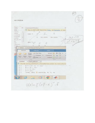 MATLAB / Simulink HW for Linear Control Systems | PDF