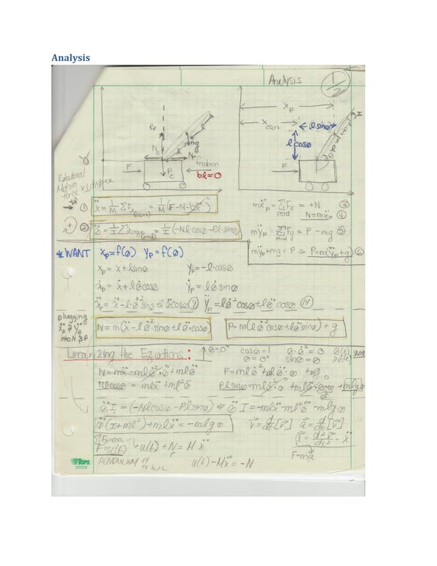 MATLAB / Simulink: Inverted Pendulum on a Moving Cart | PDF