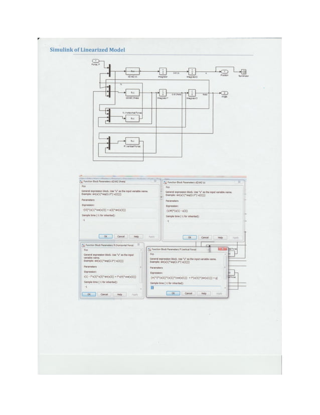MATLAB / Simulink: Inverted Pendulum on a Moving Cart | PDF