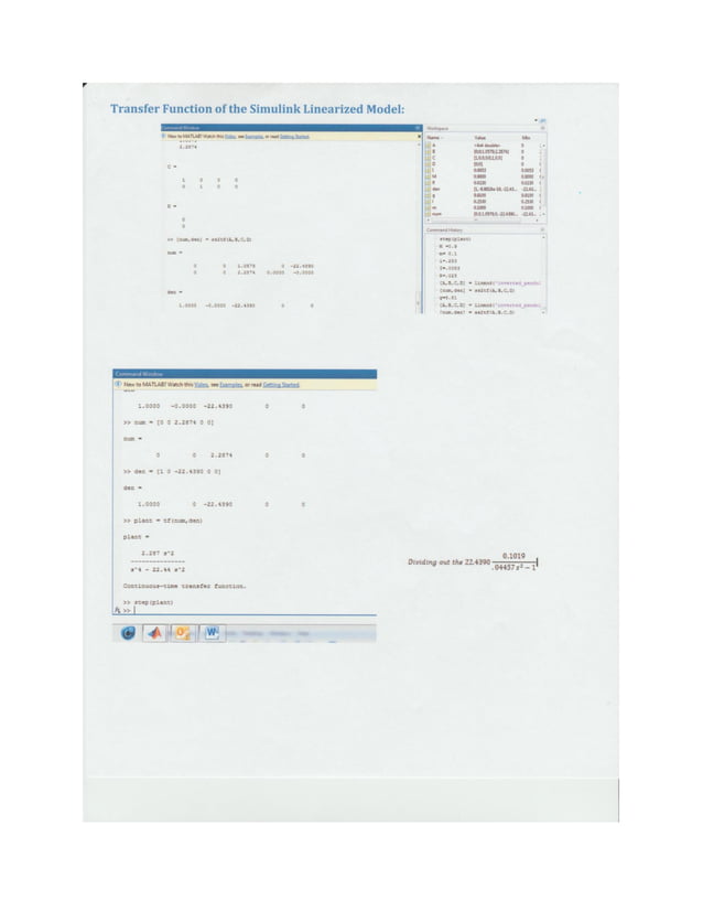 MATLAB / Simulink: Inverted Pendulum on a Moving Cart | PDF