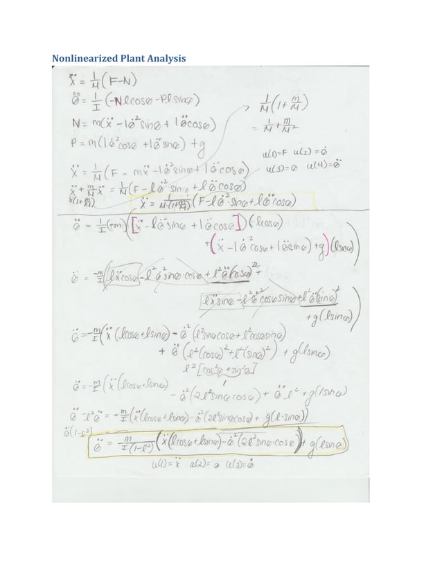 MATLAB / Simulink: Inverted Pendulum on a Moving Cart | PDF