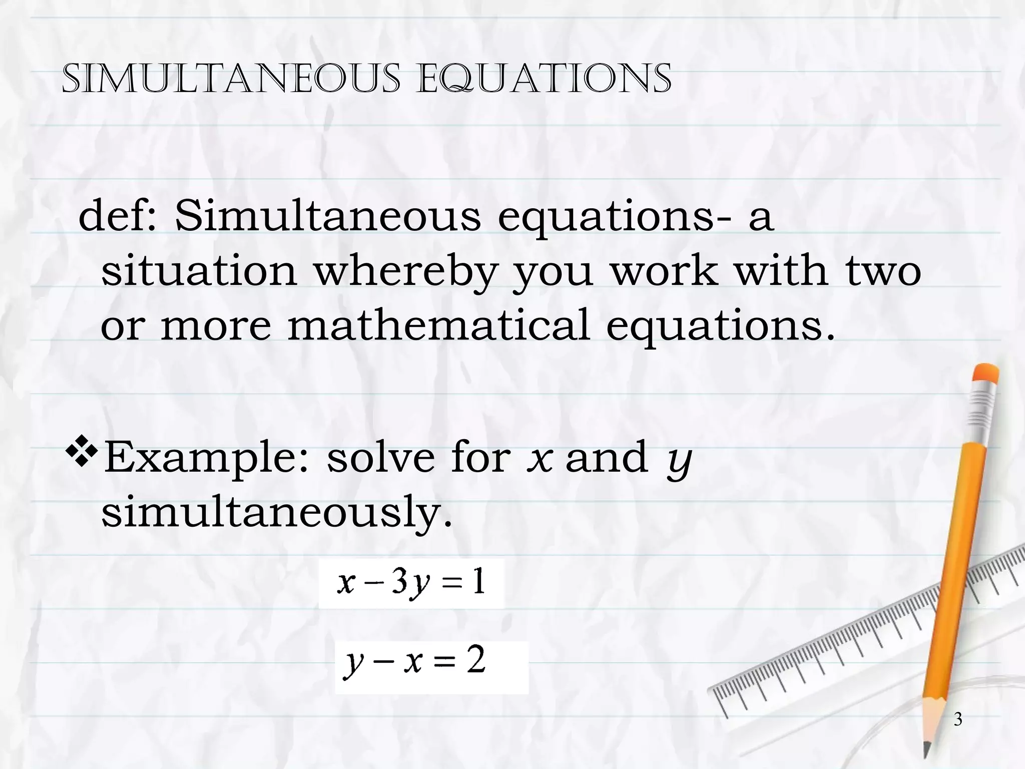 Simultaneos equations(201122395 hg hlungwani) | PPT | Physics | Science