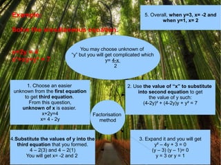 Simultaneous equation | ODP