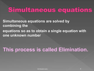Simultaneous equation | PPTX