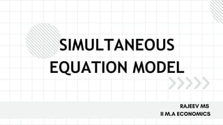 Econometric Method - Simultaneous equation model.pdf | Commodities ...