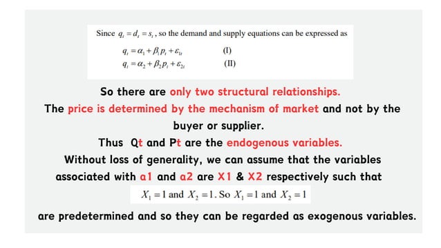 Econometric Method - Simultaneous equation model.pdf | Commodities | Economy