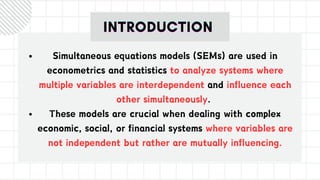 Econometric Method - Simultaneous equation model.pdf | Commodities | Economy