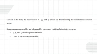 Econometric Method - Simultaneous equation model.pdf | Commodities ...