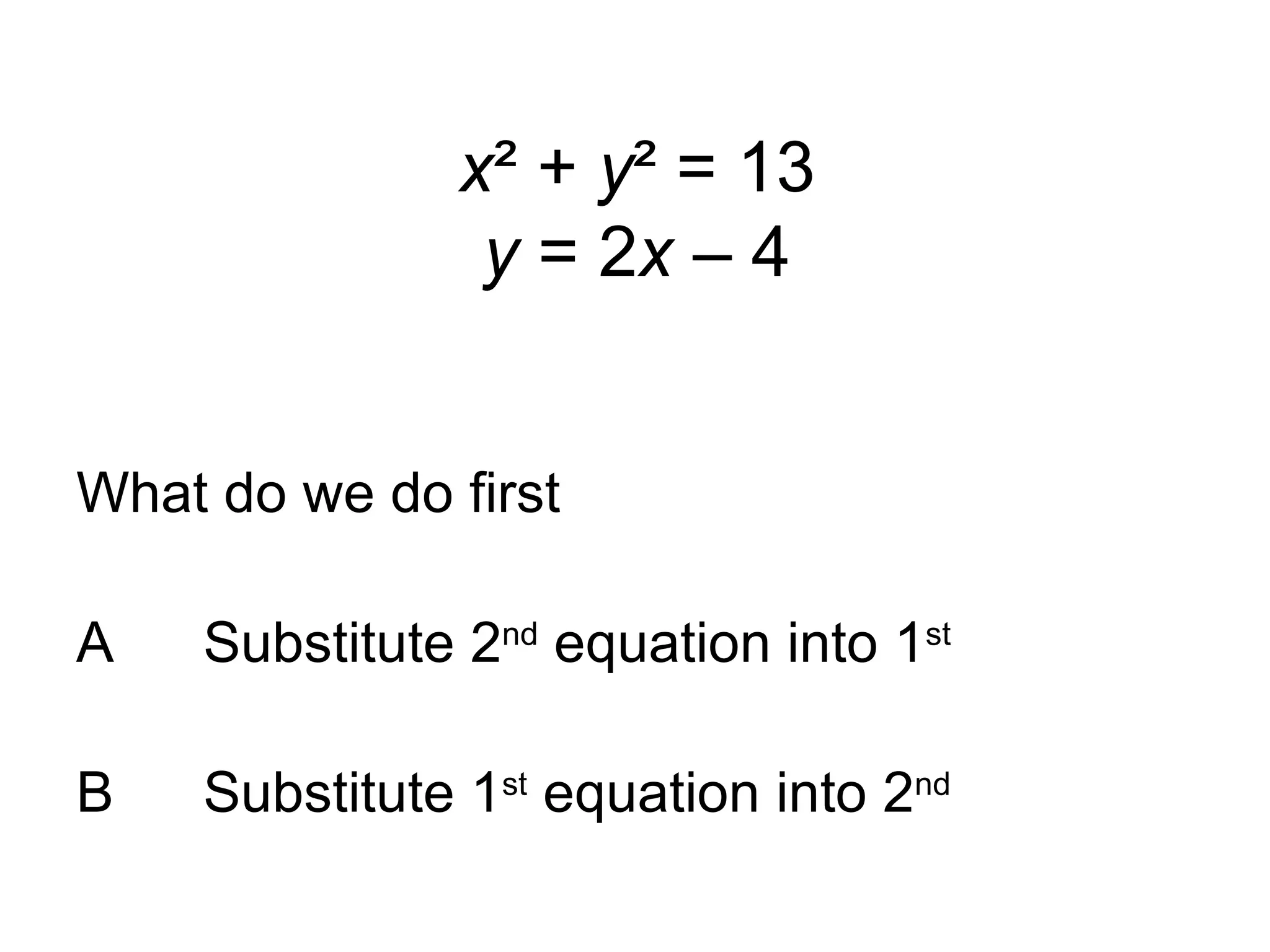 Simultaneous equations | PPT