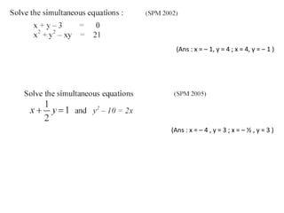 Simultaneous equations | PPT