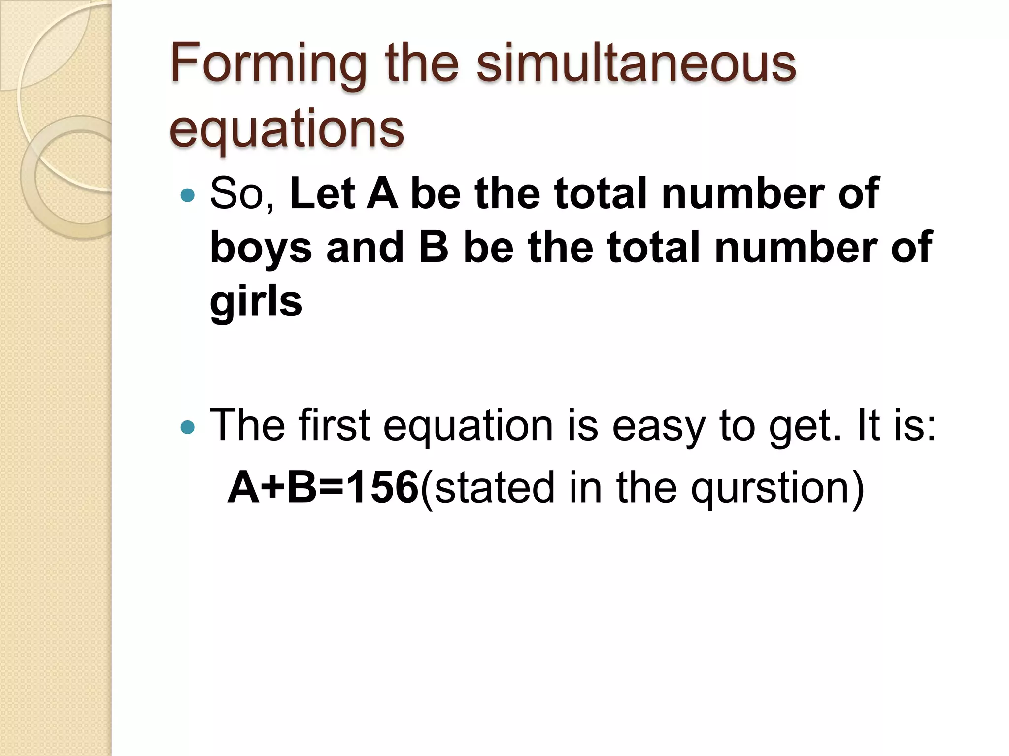 Simultaneous equations | PPT