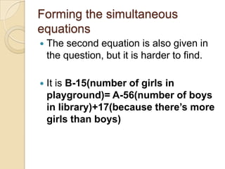 Simultaneous equations | PPT
