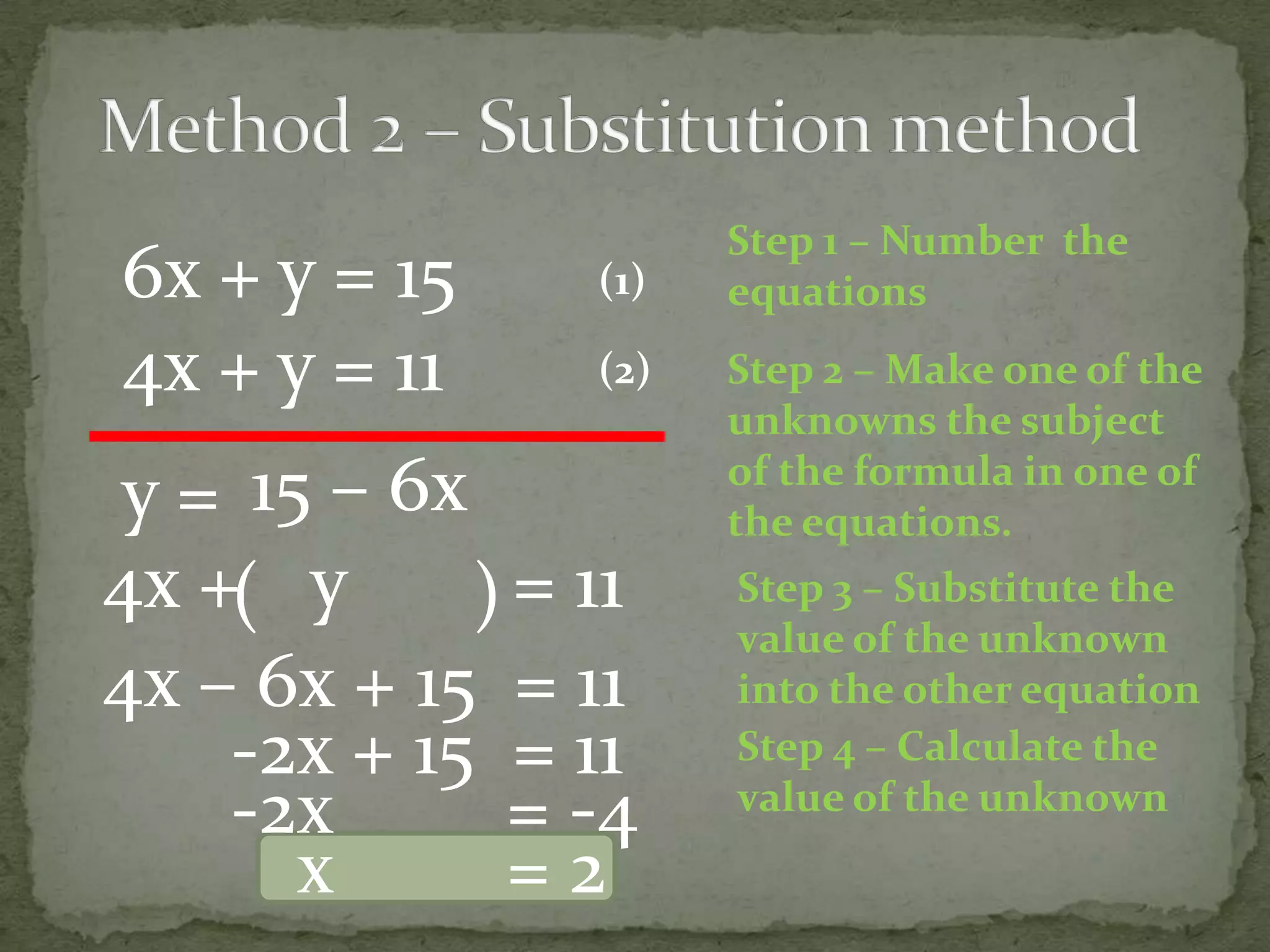 Simultaneous equations | PPTX