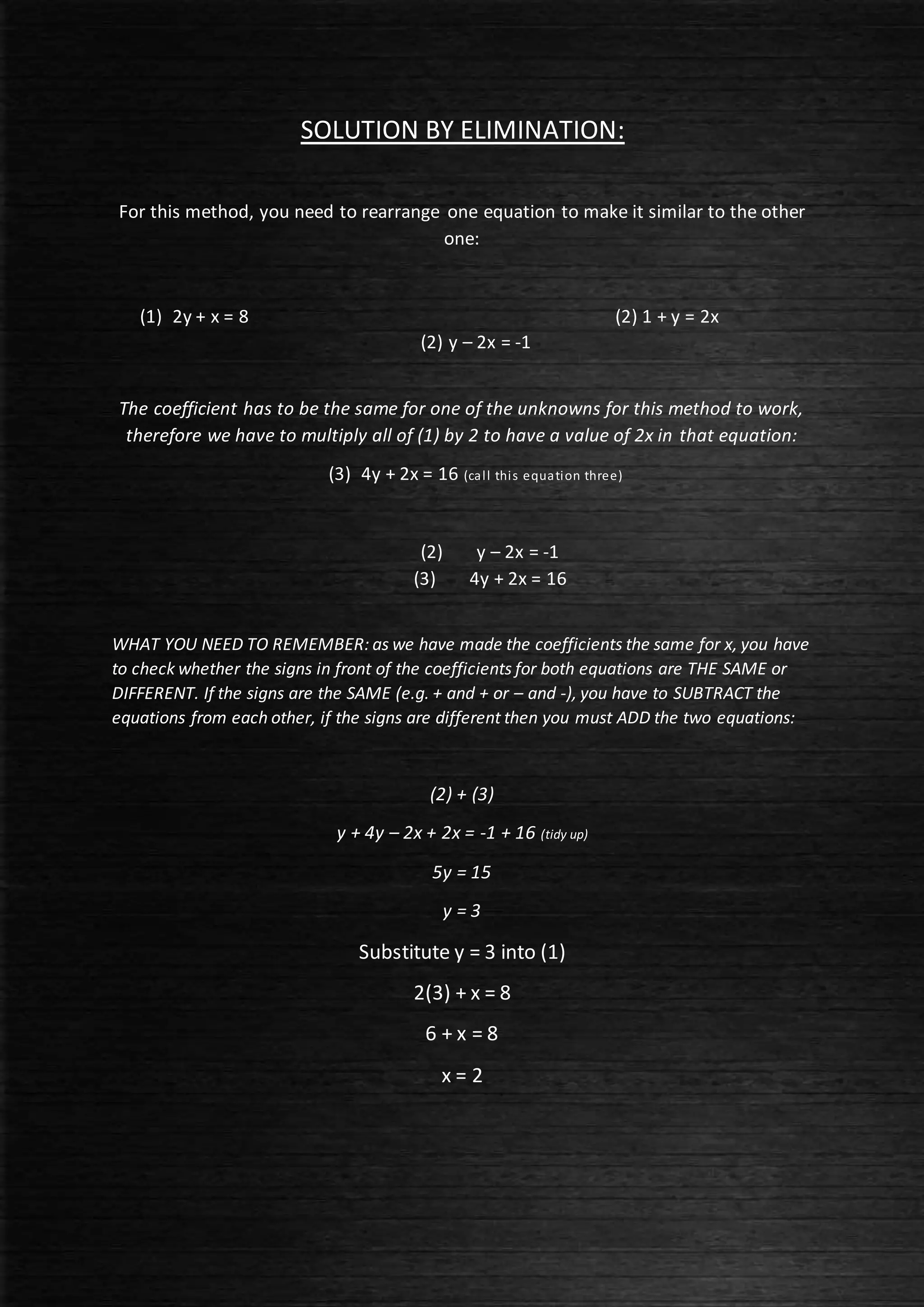 Simultaneous equations | PDF