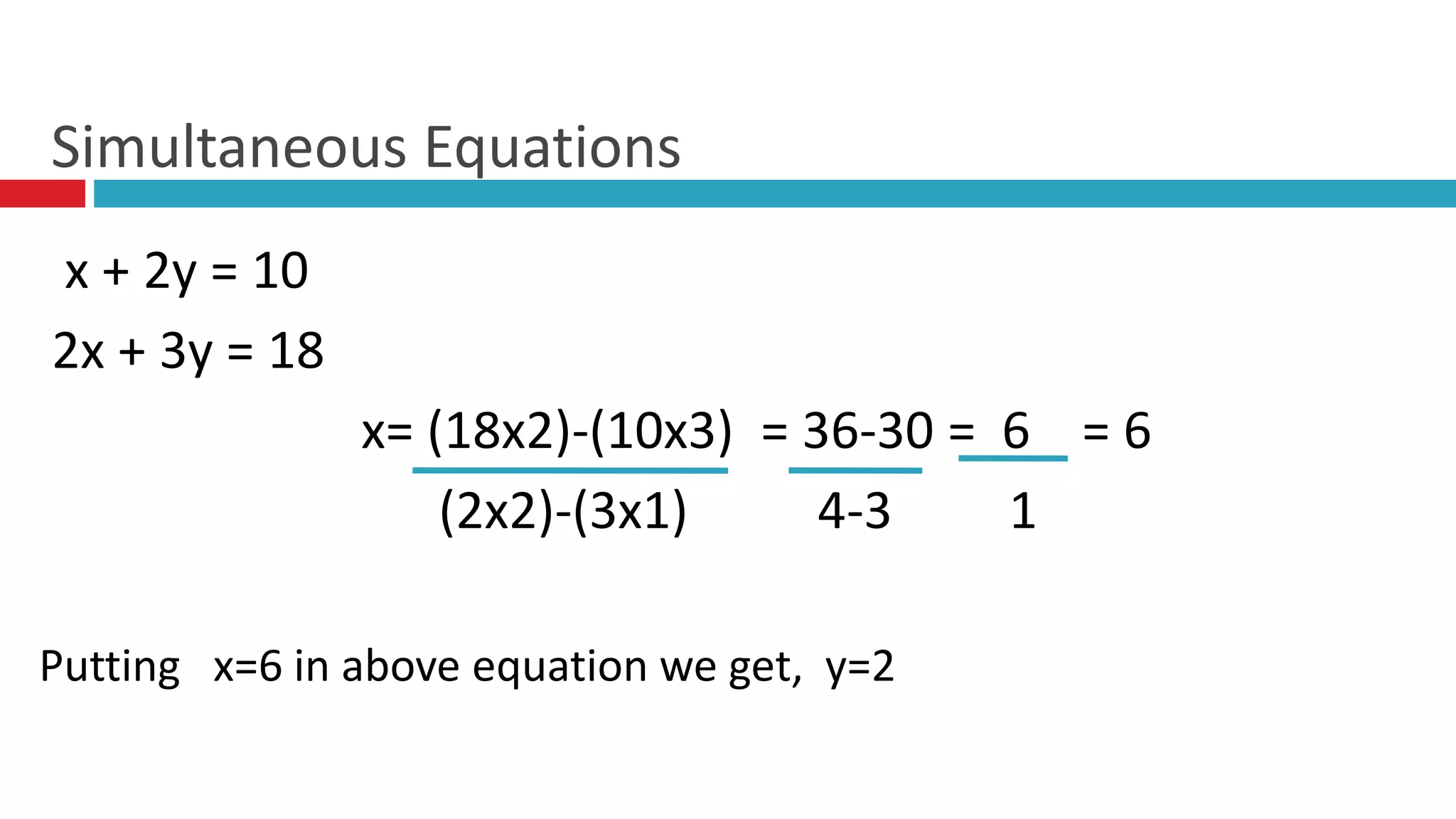 Simultaneous equations - Vedic Maths Training Classes Pune - Bhushan ...