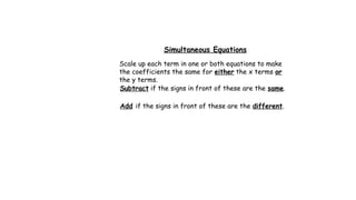 Simultaneous Equations. Powerpoint presentation | PPTX