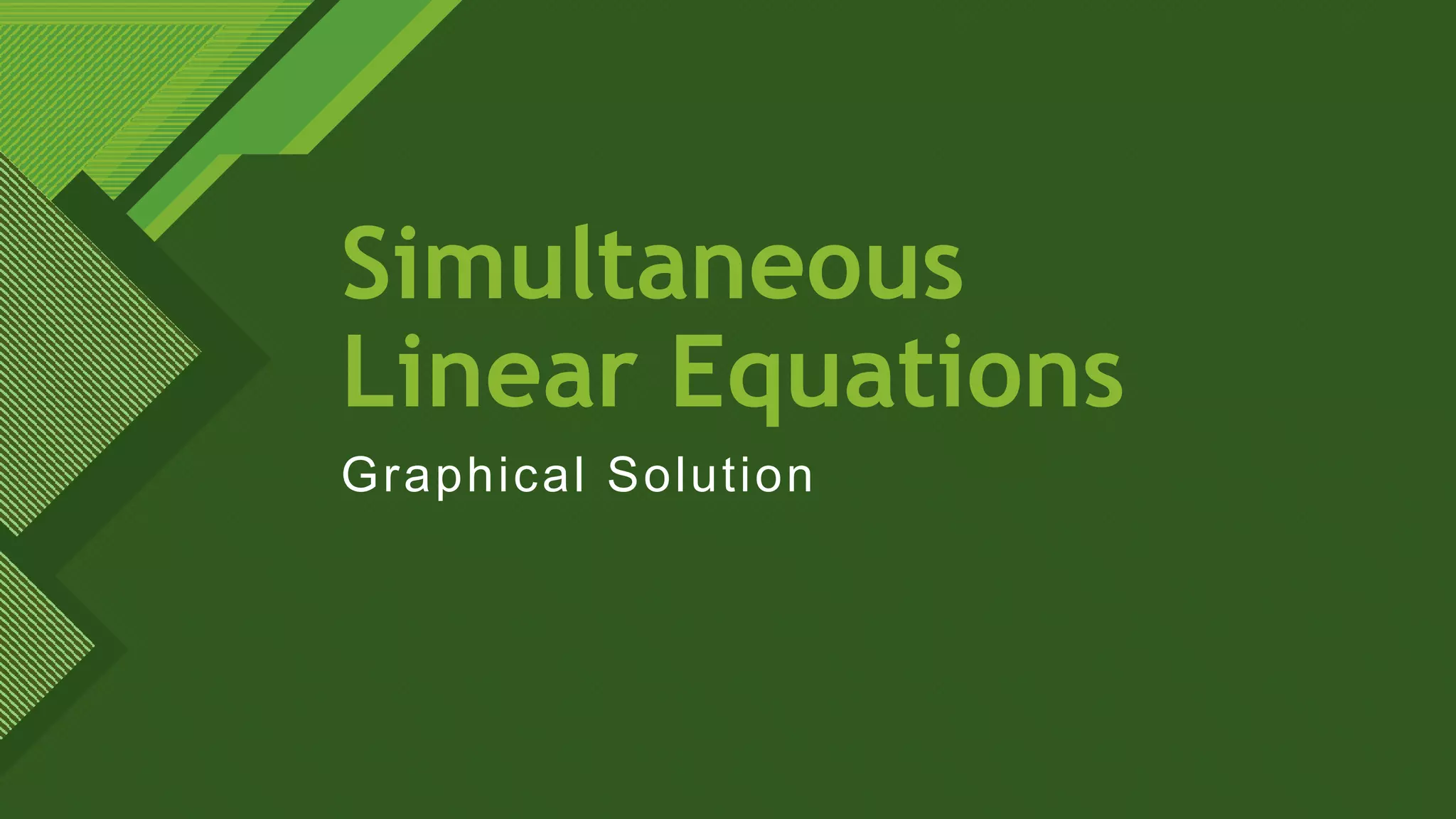Simultaneous Equations Graphical Method pptx Physics Science