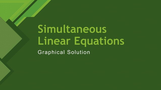 Simultaneous Equations- Graphical Method.pptx | Physics | Science