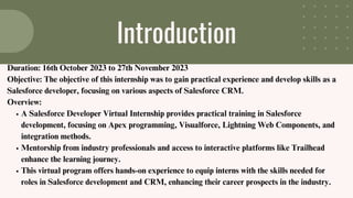 internship ppt on smartinternz platform as salesforce developer | PDF