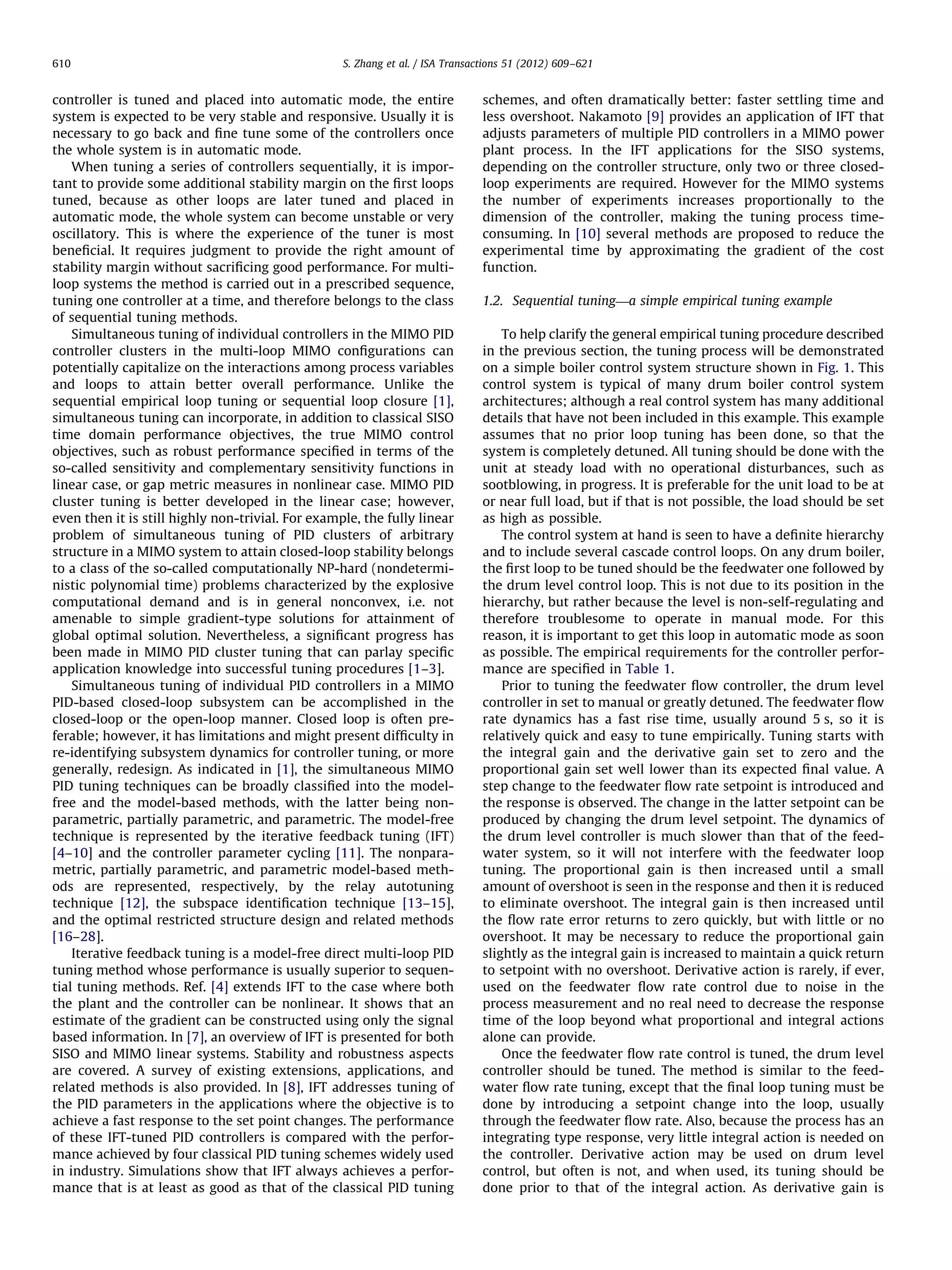 Simultaneous Gains Tuning In Boiler Turbine Pid Based Controller Clusters Using Iterative