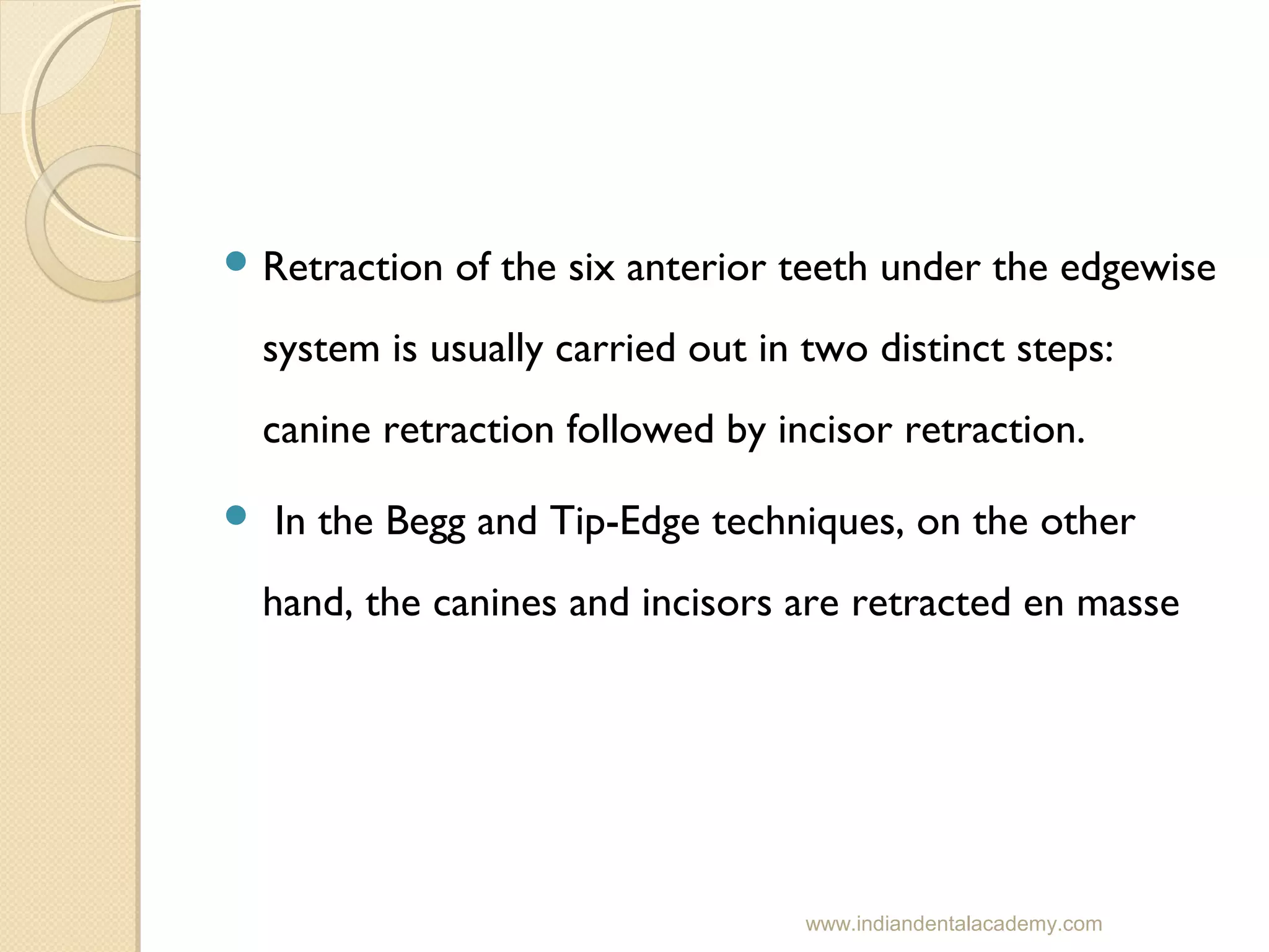 Simultaneous intrusion and retraction of the anterior teeth | PPT