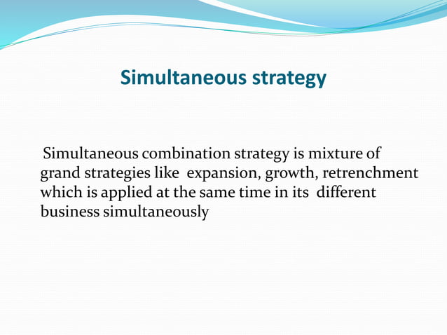Simultaneous strategy | PPT