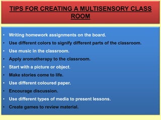 Multisensory Teaching : Learning in a innovative way | PPTX