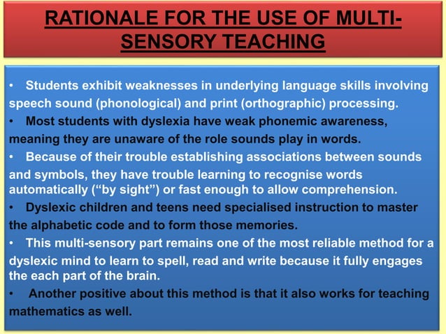 Multisensory Teaching : Learning in a innovative way | PPT