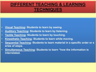 Multisensory Teaching : Learning in a innovative way | PPTX