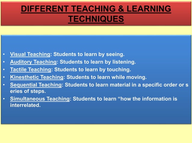 Multisensory Teaching : Learning in a innovative way | PPT