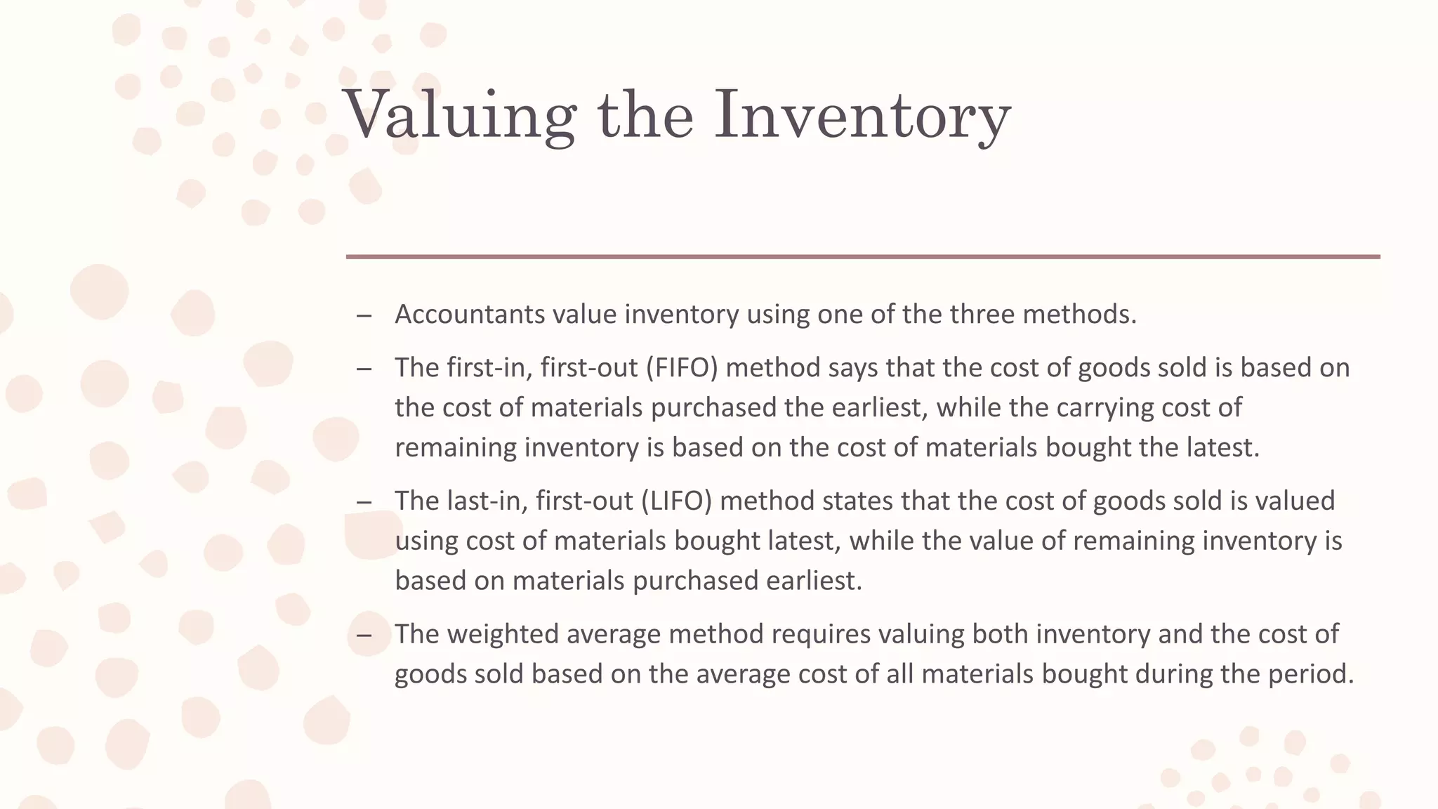 Inventory Management (Intro, types, spares mgmt) & Role of stores manager | PPTX