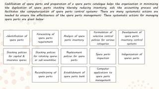 Inventory Management (Intro, types, spares mgmt) & Role of stores ...