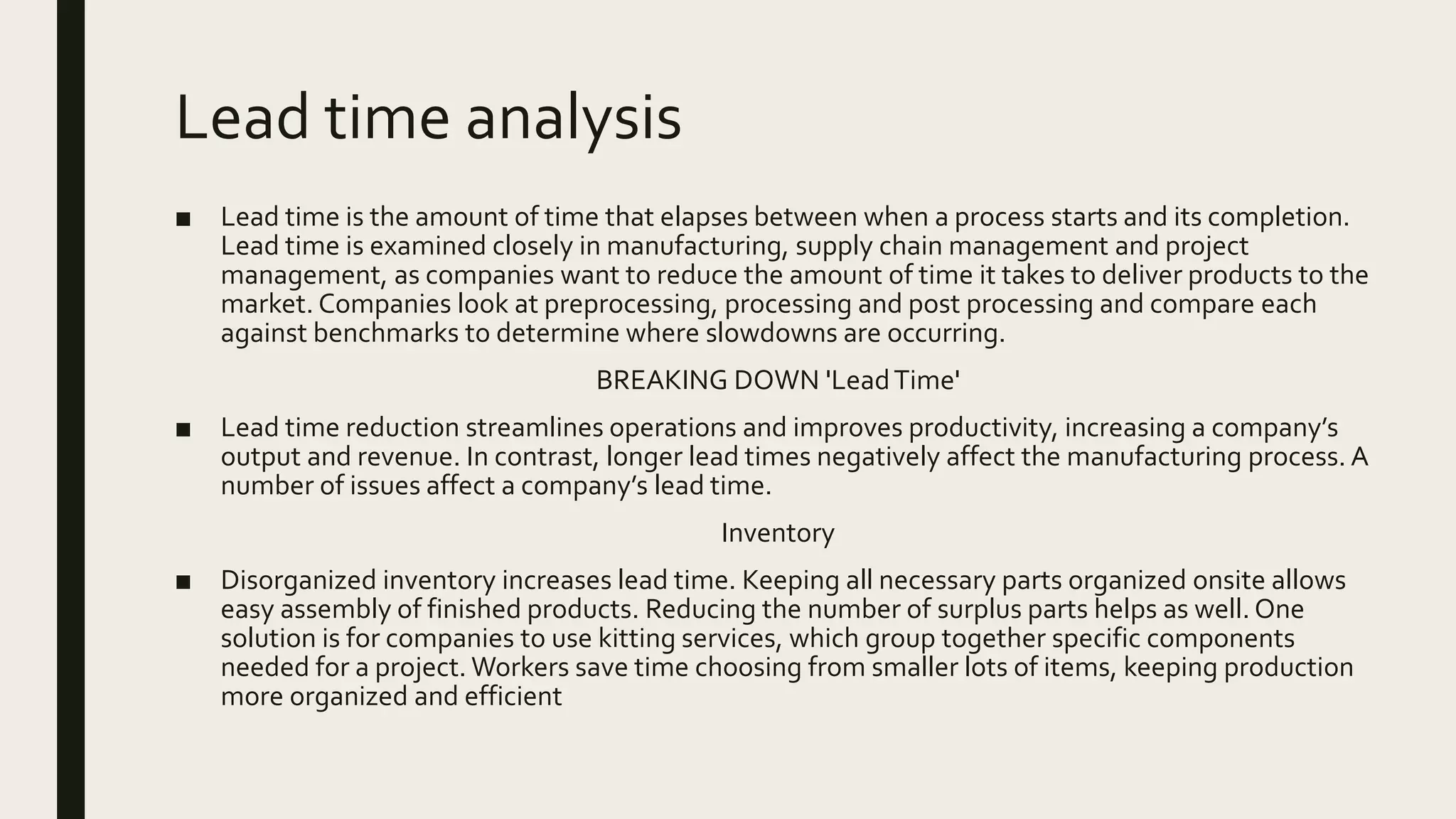 EOQ-complete, Just in Time (JIT), Lead time analysis, Inventory models ...