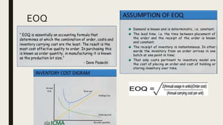 EOQ-complete, Just in Time (JIT), Lead time analysis, Inventory models ...