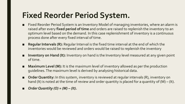EOQ-complete, Just in Time (JIT), Lead time analysis, Inventory models ...