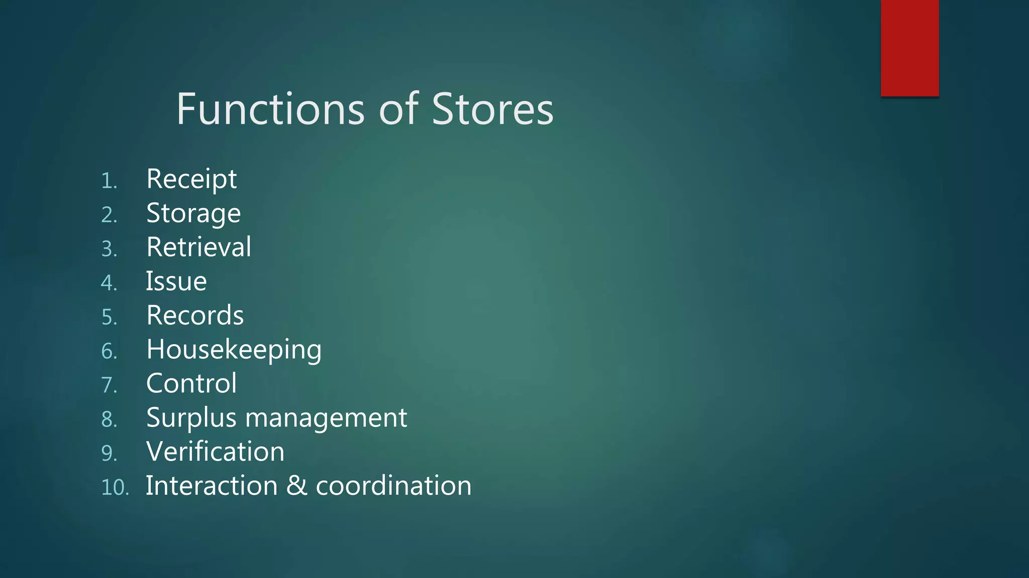 Store or Stores Management (Hospital POV) | PPTX