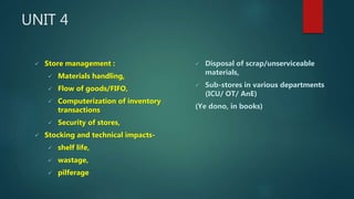 Store or Stores Management (Hospital POV) | PPTX