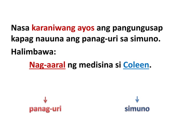 Simuno sa karaniwan at di karaniwang ayos | PPTX
