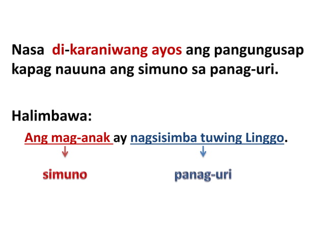 Simuno sa karaniwan at di karaniwang ayos | PPTX