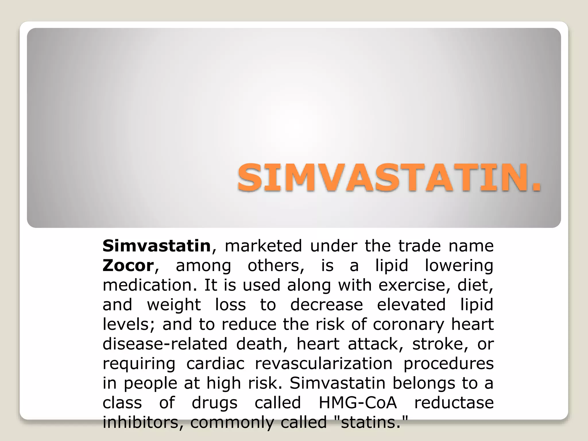 Statins: Simvastatin | PPSX