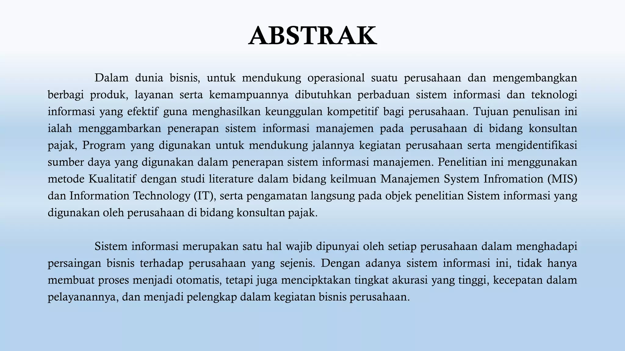 Sim, yuli dwi astuti, hapzi ali, ppt implementasi sistem informasi pada perusahaan, universitas ...