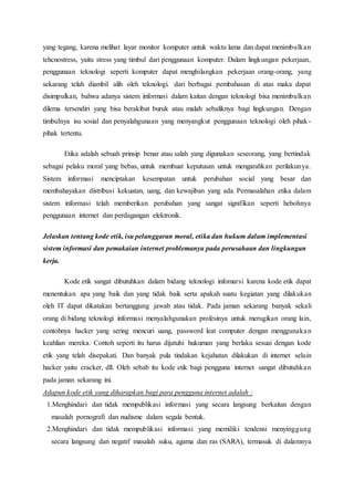 Sim, yuli dwi astuti, hapzi ali, kode etik, isu pelanggaran moral, etika dan hukum dalam ...